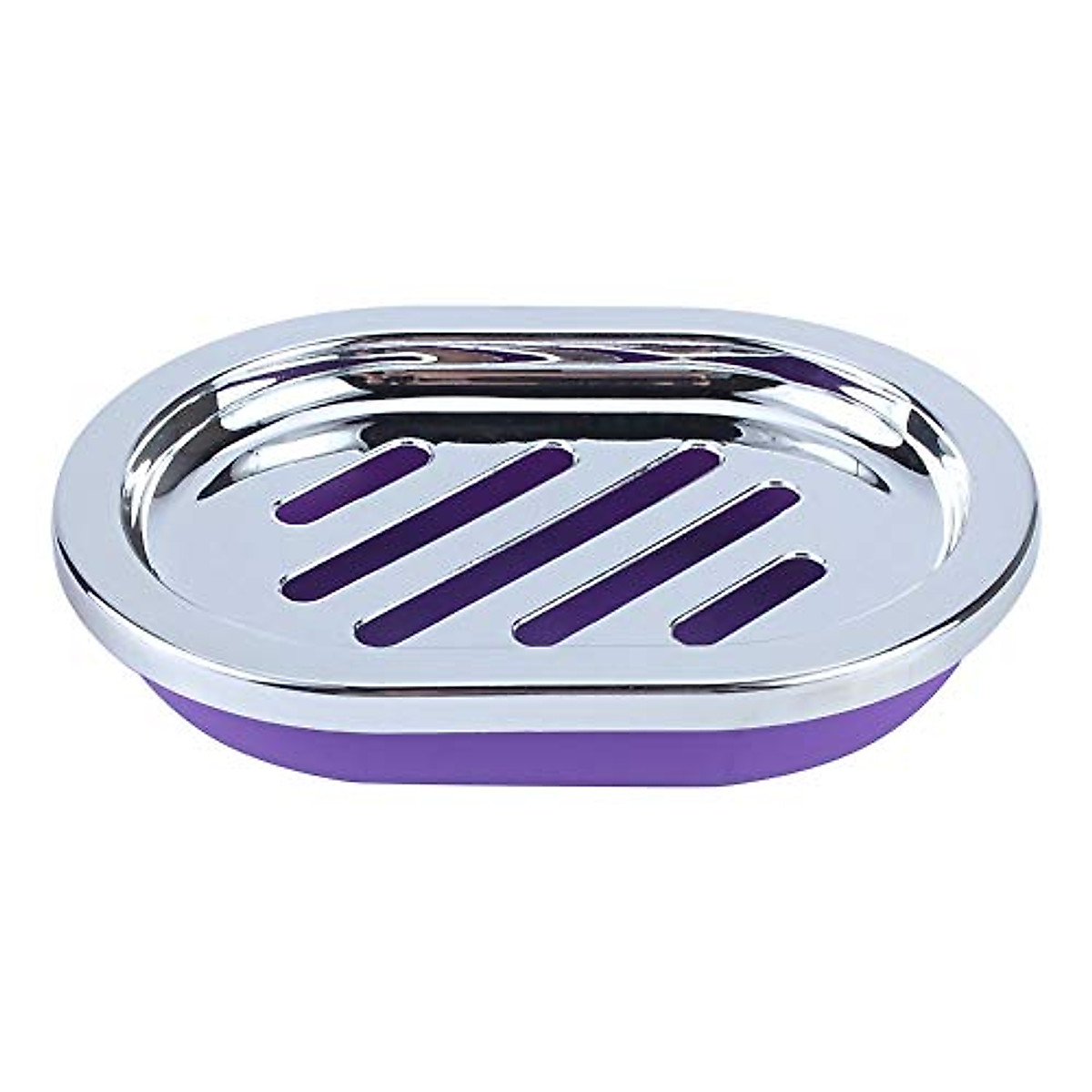 Zerone Bathroom Accessories Sets,6 Piece Bath Toilet Brush Accessories Set Luxury Bath Accessory Gift, Soap Bar Holder,Trash Can,Toilet Brush Set (Purple 6)