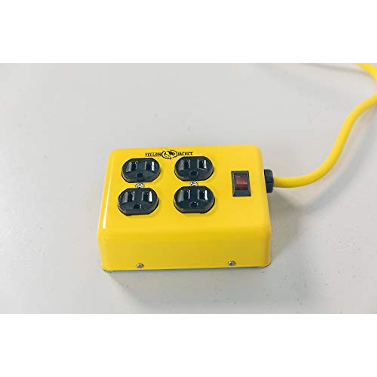 Yellow Jacket 2177N Metal Power Block with 4 Outlets and Lighted Switch, 4-foot Cord
