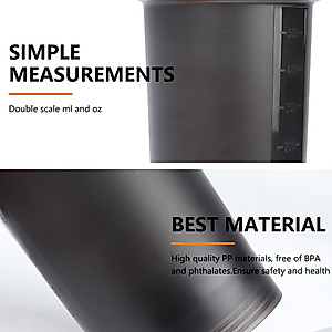 VIGIND Protein Shaker Bottle,18oz Shaker Bottles For Protein Mixes,Sports Water Bottle,Supplement Mixer Bottle,Leak Proof,Non Slip,With a 5oz Storage Cups And a Pill Tray (Blue)