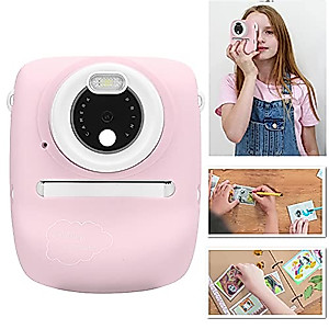 Kids Digital Selfie Camera P01B Print 2.4inch IPS Display Video Recorder Dual Lens 1800W Camera for Kids Kids Camera (Pink)