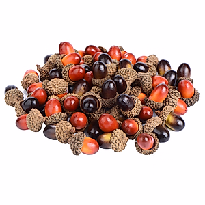 Sumind 70 Pcs Acorns for Decorations Fake Acorn Ornaments Simulation Small Acorn with Acorn Cap Artificial Acorn Props for Crafts DIY Home Party Christmas Wedding Decor, Brown