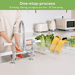 Puricon 2 Pack Can Drink Dispenser Organizer for Refrigerator Bundle with 2 Pack Fresh Food Containers for Fridge, Kitchen Fruit Storage Accessories Vegetable Keeper Produce Saver