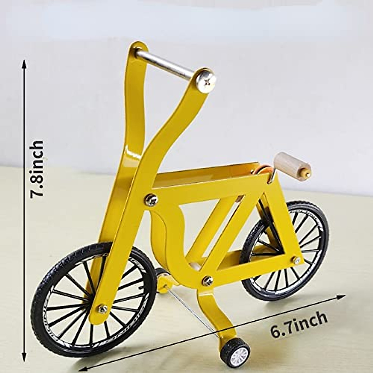 YANQIN Bird Intelligence Training Toy，Parrot Puzzle Bicycle Toy for Small Medium Bird，Parrot Educational Table Top Trick Prop Toy，Bird Foot Talon Toy for Lovebird Conures Parakeet (Large)