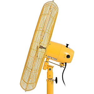 Deluxe Oscillating Pedestal Fan, 30" Diameter, Safety Yellow, 1/2HP, 10000CFM