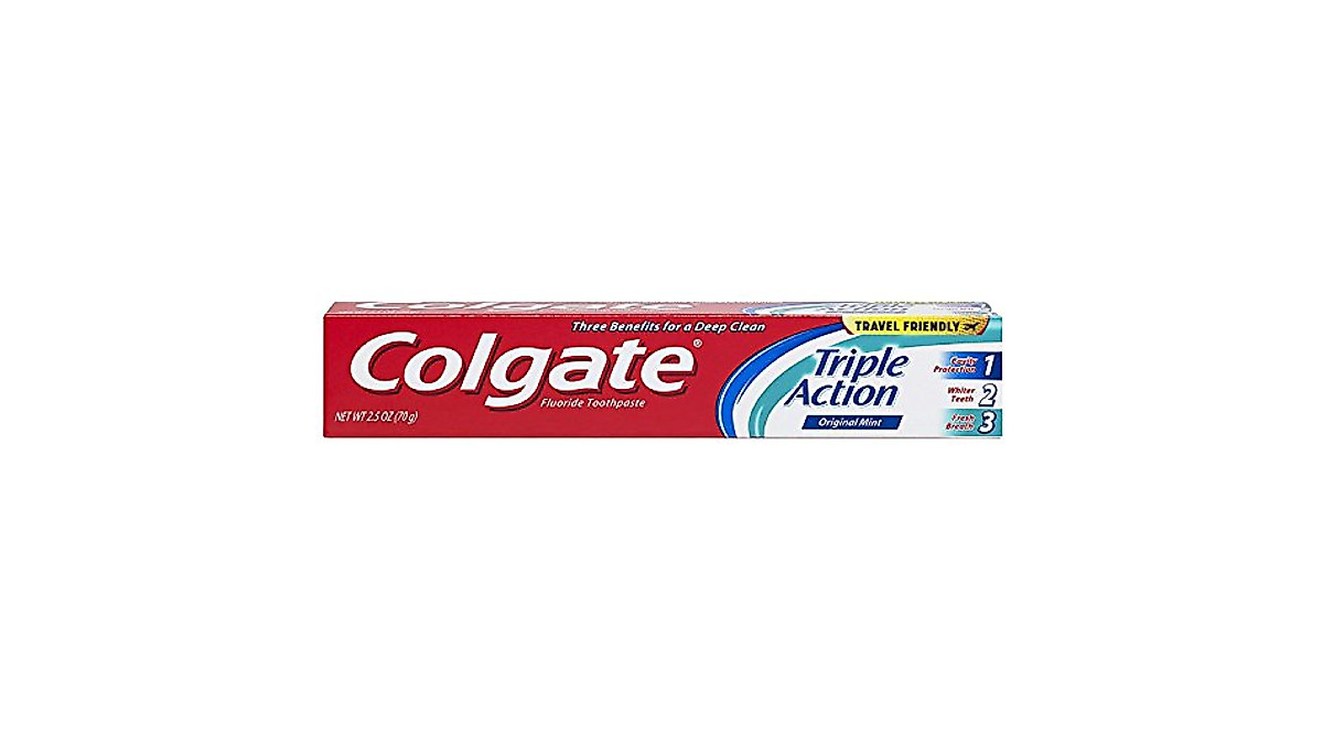Colgate Triple Action Travel Toothpaste | Mint, 2.5oz Pack of 6