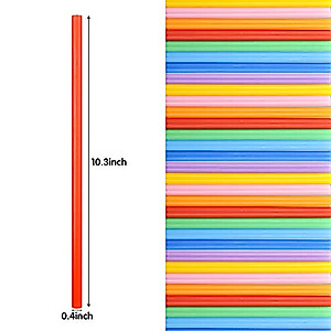 Tomnk 120 Pack Jumbo Smoothie Straws, 10.3 Inch Straws Disposable Milkshake Straws Extra Long