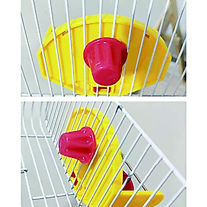 QBLEEV Bird Basketball Toy with Mirror, Bird Hanging Training Toys for Cage，Parrot Chew Ball Foraging Toys, Bird Interactive Intelligence Toy for Budgies Parakeets Cockatiels Conures，Easy to Install