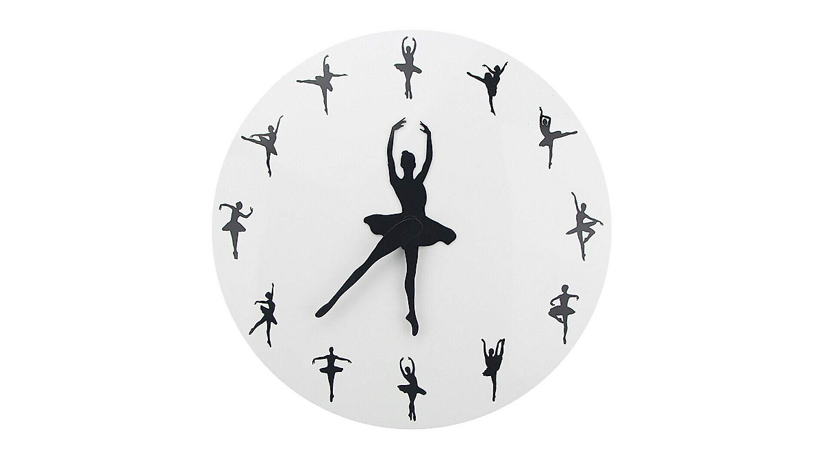 Timelike Wall Clock - Ballet Dancer Decor, Silent & Modern Design