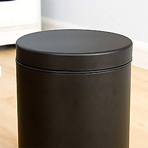 UNNIQ Trash can, 5L Iron Round Dustbin Bins Foot Pedal Waste Bin Metal Garbage Can Removable Inner Bucket for Home Kitchen