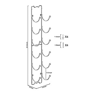 Elbourn Towel Rack Wall Mounted Metal Wine Rack Washcloths Bathrobe Storage Shelf Organizer Hand Towels Holder for Bathroom Cloakroom - Chrome