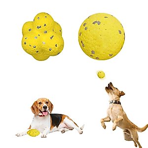 Calming Balls for Dogs, 2024 New Mellow Dog Calming Ball, Durable Chew Toys Tennis Ball Interactive Chewing Toys Calming Ball for Large Dog Medium Dog and Puppies (Round+Irregular)