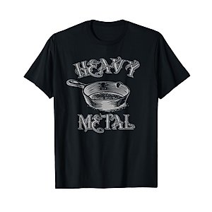 Funny Cooking Shirt Heavy Metal Cast Iron Frying Pan T-Shirt