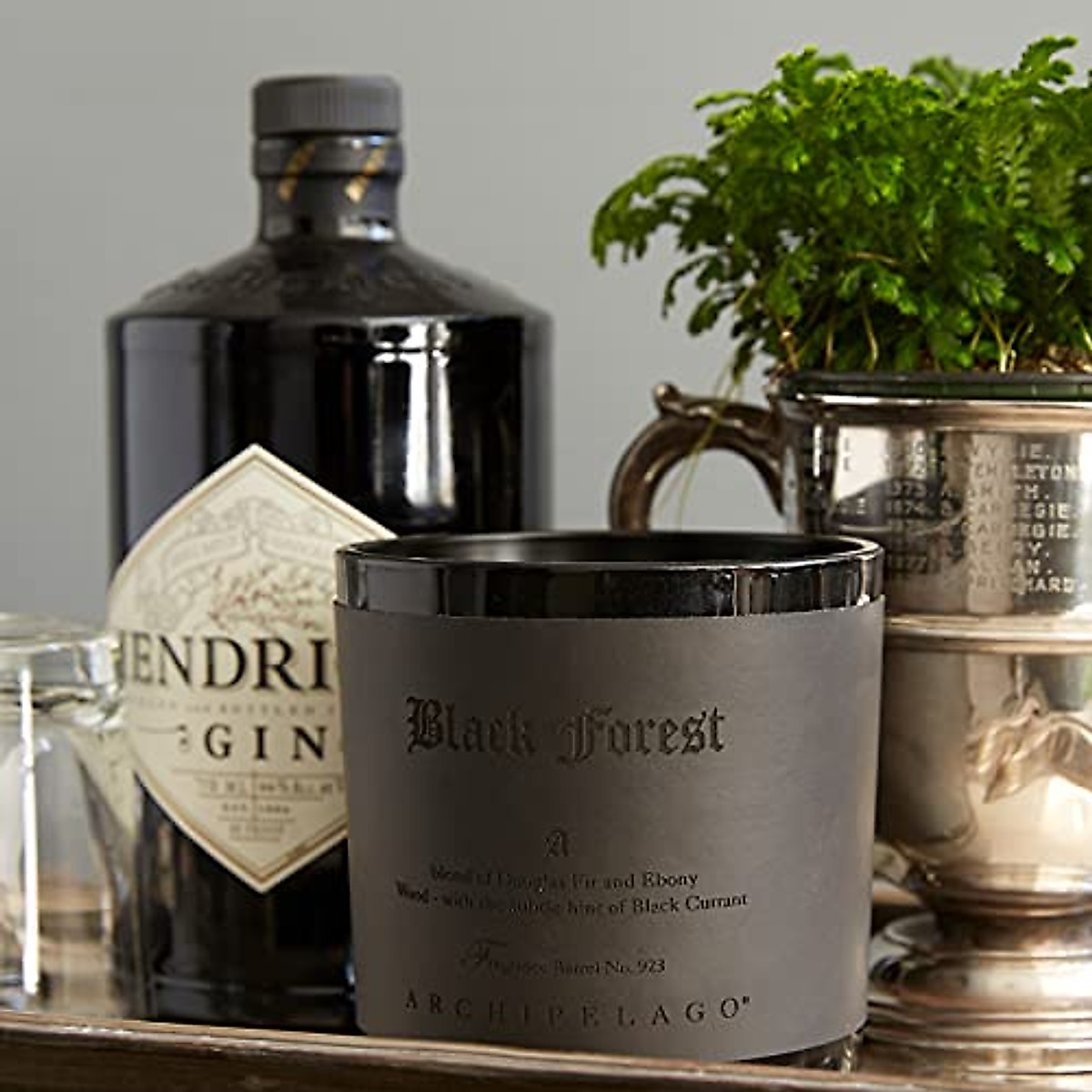 Archipelago Botanicals Black Forest Letter Press Candle | Dark Ebony Wood, Douglas Fir and Black Currant | Clean Soy Wax Blend Burns 100 Hours (13 oz)