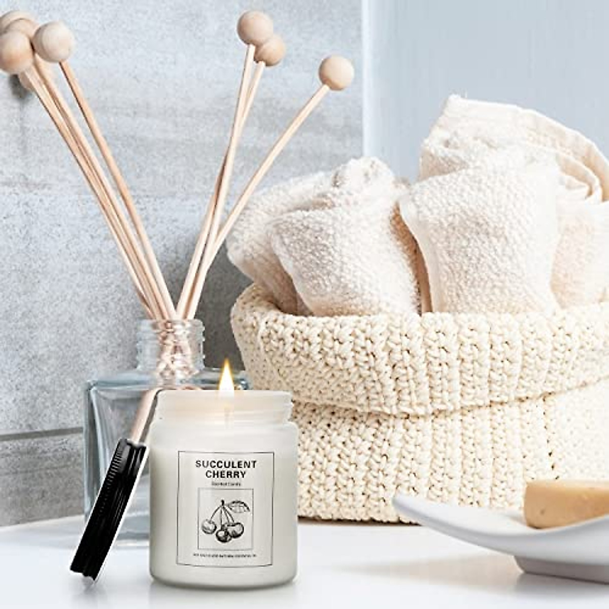 Candles | Candles for Home Scented | 2 Pack 7.1oz Natural Soy Wax Aromatherapy Candles | Over 120 Hours of Burn Time | Christmas Scented Candles Gifts Sets for Women | Apple Cinnamon Candles