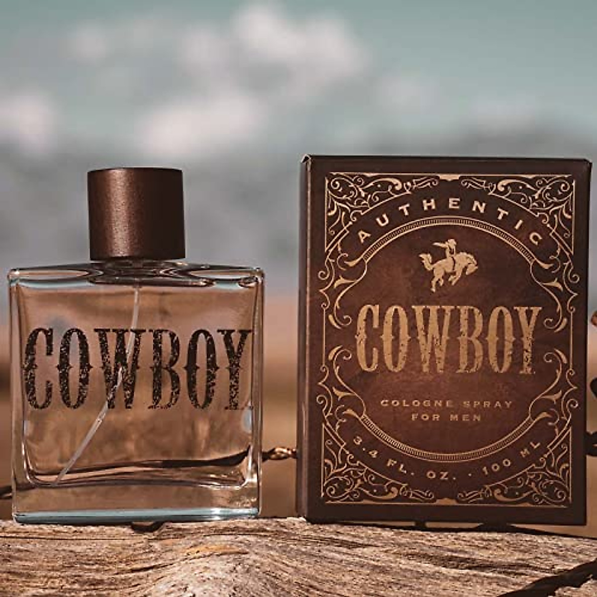 Tru Western Cowboy Men's Cologne, 3.4 fl oz (100 ml) - Woodsy, Warm, Rugged