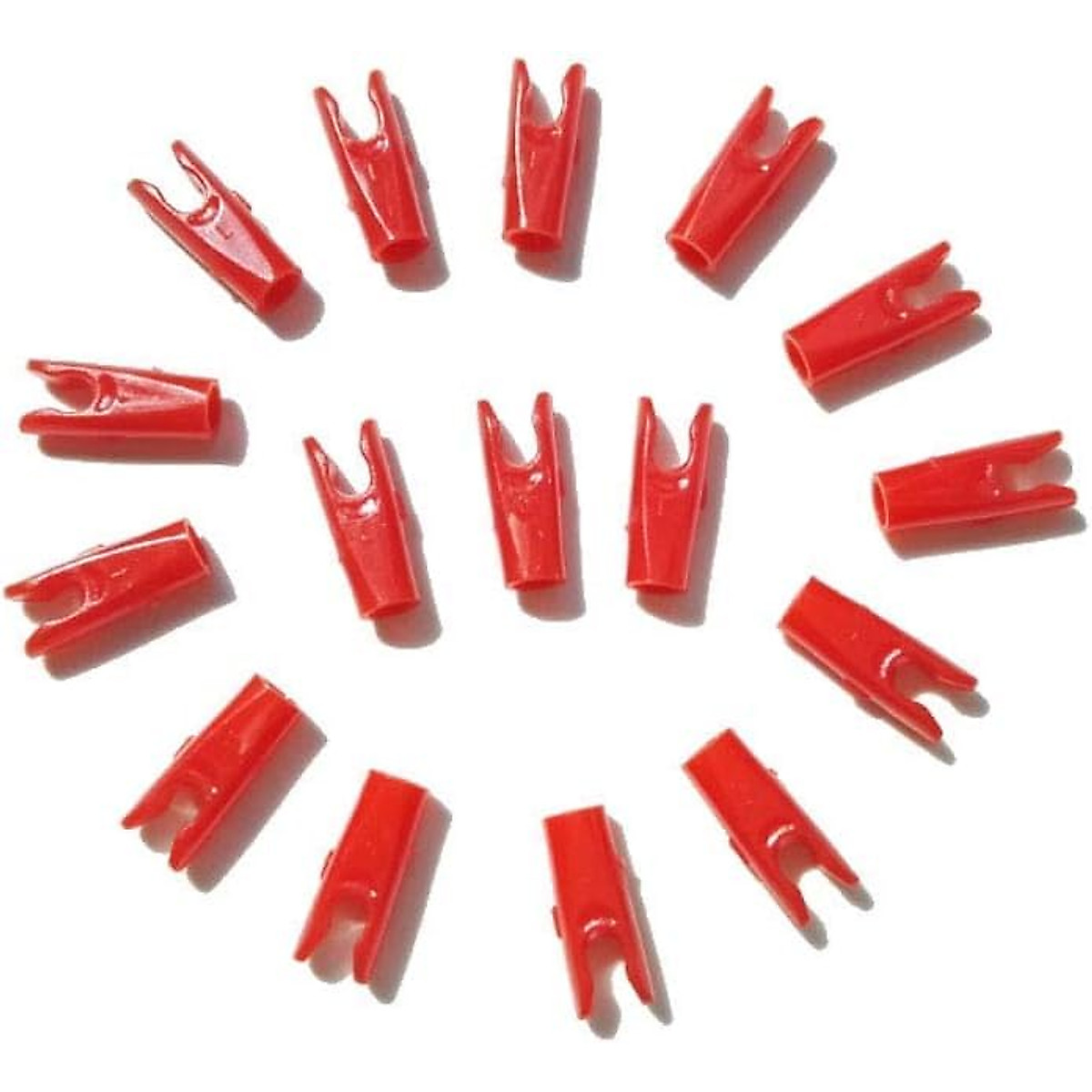 AMEYXGS Archery Aluminum Pin Nocks Bushing with Plastic Arrow Nock DIY Arrow Accessories for ID 4.2/6.0/6.2 mm Arrow Shaft (Red ID 4.2mm)