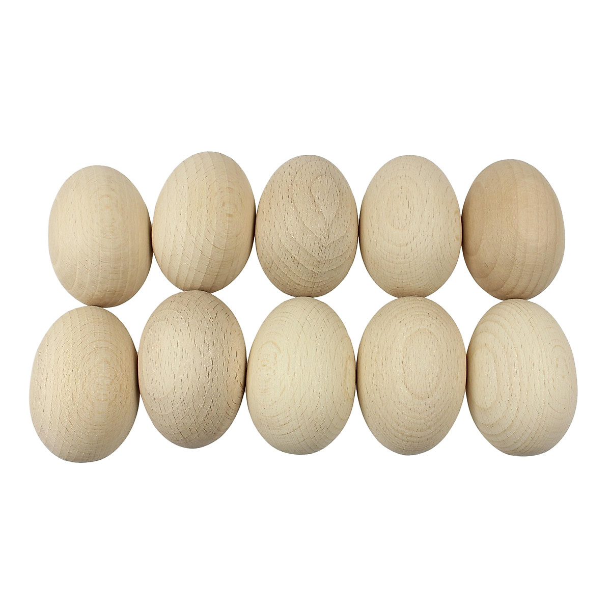 efo Wooden Eggs for Arts and Crafts or Easter Decorations - Easter Gift Idea - Great for Easter Basket Egg Hunt or Home Decor - Unpainted Eggs Set of 10