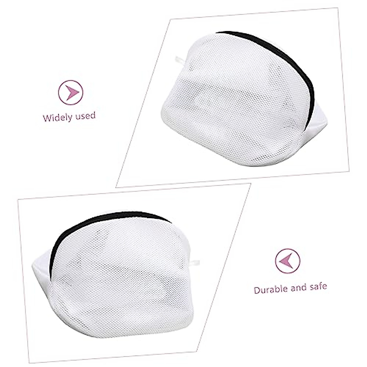 Unomor 2pcs Laundry Bag Wash Bag Mesh Wash Bag Travel Shoe Bags Shoes Washing Bag Sock Sneakers Sneaker Washing Bag Shoes Wash Pouch Sneaker Wash Pouches Stand White