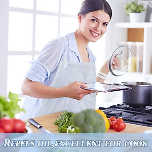 20 Pcs Plastic Aprons Vinyl Clear Waterproof Apron 47 Inches Unisex Transparent Apron Heavy Duty Plastic Aprons for Kitchen Cooking Cleaning Dishwashing Butcher Work