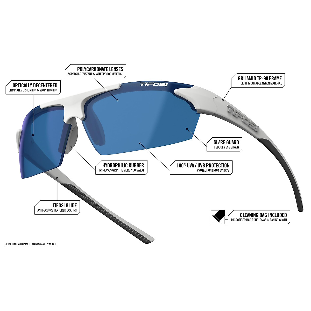 Tifosi Jet 0210400677 Wrap Sunglasses,Metallic Silver Frame/Smoke Blue Lens,One Size