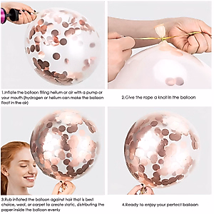 Tropical Luau Birthday Party Balloons, 60 pcs Pink Green Rose Gold Confetti Balloons with Palm Leaves for Tropical Birthday Party Hawaii Luau Summer Party Decoratoins.