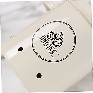 FELTECHELECTR Iron Kitchen Storage Bucket for Onions Potatoes Ginger and Garlic Versatile Onion Keeper and Storage Holder for Your Kitchen