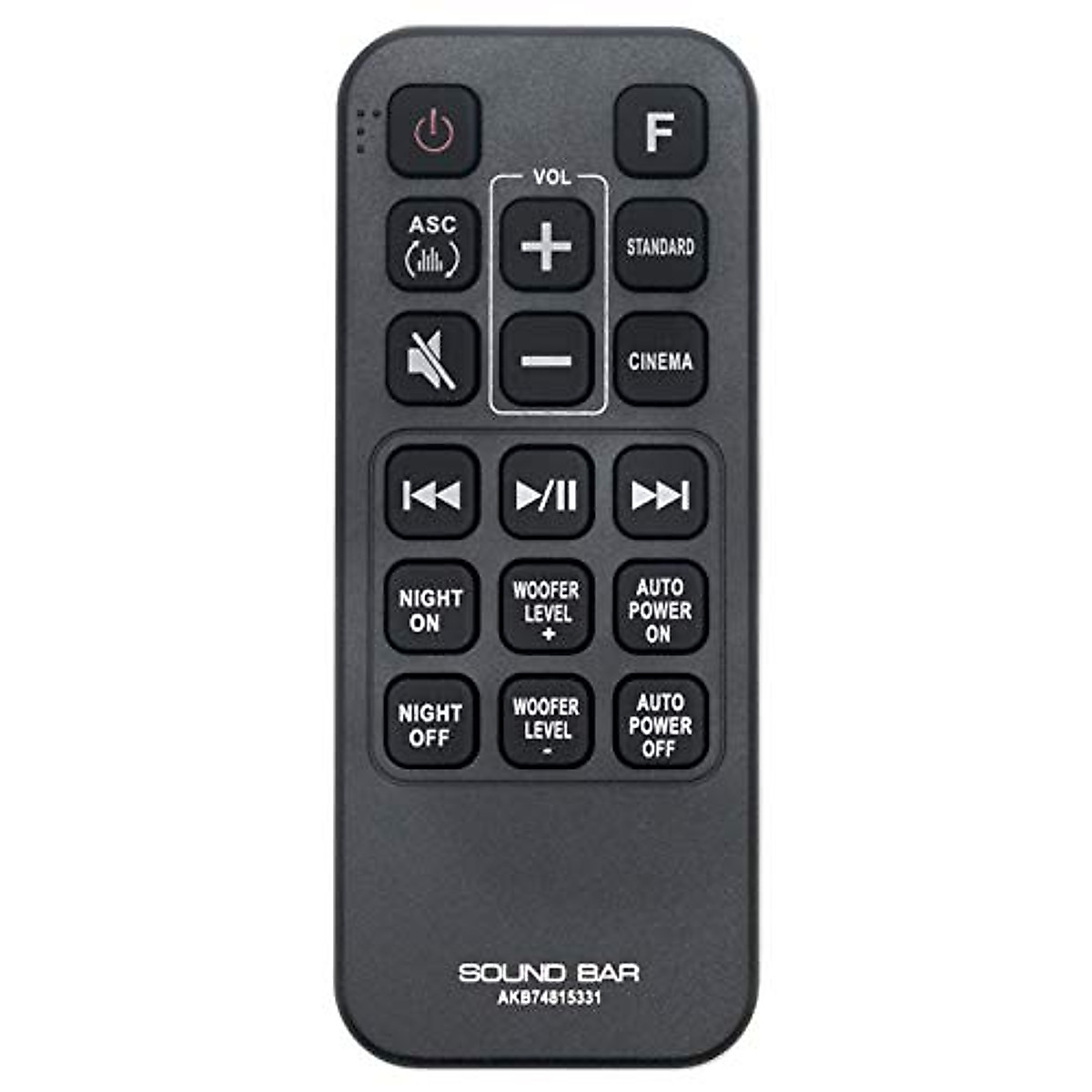 AKB74815331 Replaced Remote fit for LG Soundbar Subwoofer SH2 SH4 SPH5B-W SH4D SPJ4B-W SHC4 SJ3 SJ4 MA5