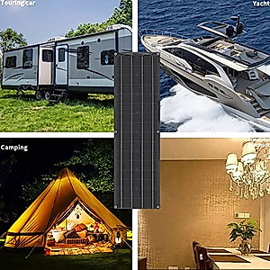 FLP 2PCS 200 Watt Ultra Thin Solar Panel Kit 400W Monocrystalline Silicon High Efficiency Solar Panel with 40A Controller for Car/RV/Camper