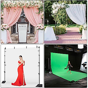 SLOW DOLPHIN Pipe and Drape Photography Backdrop Stand Kit Adjustable Photo Background Stand 10ft x 10ft with Metal Base for Parties Weddings Birthday Party Events Photo Booth