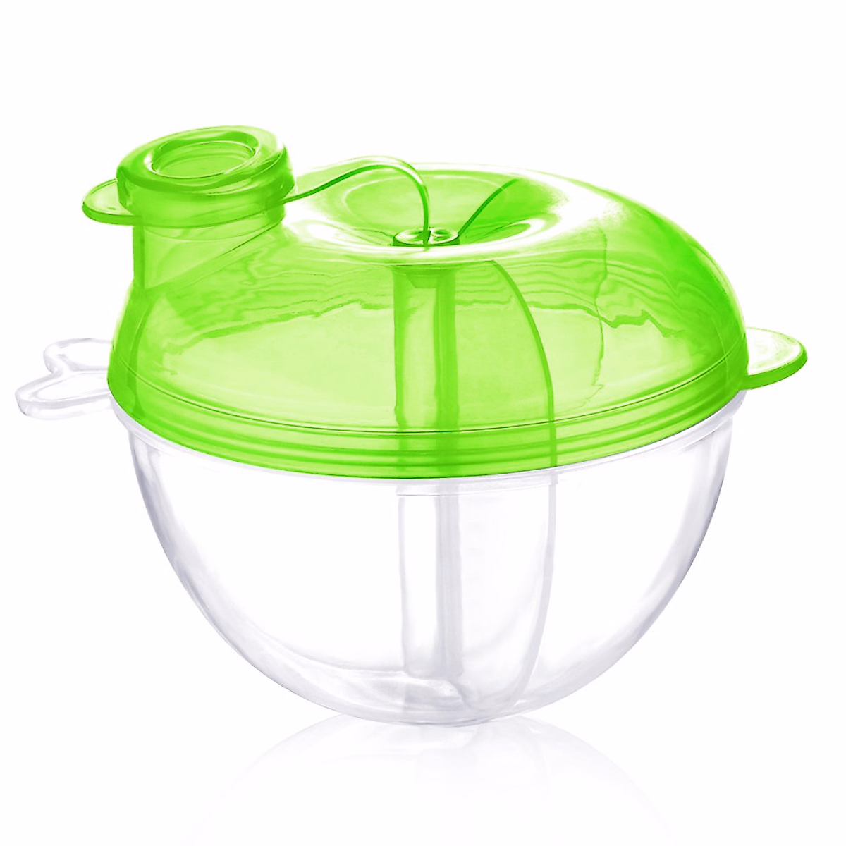 Accmor Baby Formula Dispenser for On-The-Go Feedings, Three-Compartment Non-Spill Formula Container to Go, Snack Milk Powder Dispenser for Traveling with Infant Toddler, Green