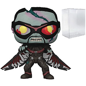 POP Marvel: What If | Zombie Falcon Funko Pop | Vinyl Figure (Bundled with Compatible Pop Box Protector Case), Multicolor, 3.75 inches