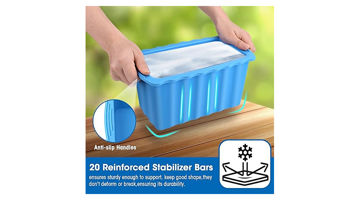 Giant 12LB Ice Block Molds for Ice Bath & Cold Plunge Recovery