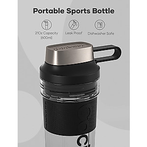 Cocinare 16oz Shaker Bottle, Perfect for Smoothies and Protein Shakes, Compatible Gopower eLite, Black