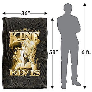 Elvis Presley The King Silky Touch Super Soft Throw Blanket 36" x 58"