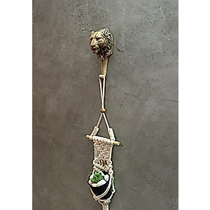 BestySuperStore Tiger Head Shaped Single Hook Hanger Rustic Animal Coat Hat Towel Key Holder Hooks Decorative for Wall (Tiger)