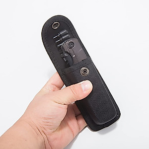 2 Pieces Pocket Knife Sheath Folding Knife Case Knife Holster Pocket Knife Case Folding Knife Pouch Folding Knife Sheath with Belt Loop(Black, L)