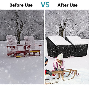 VARIETYFACE Outdoor Furniture Covers,Patio Chair Covers Waterproof, Lawn Furniture Covers Outdoor Fits up to 36W x 37D x 36H inches 2 Pack Black