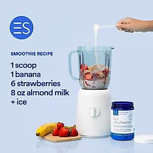 Essential Stacks Gut L-Glutamine Powder - Made in USA - Pure L Glutamine Powder for Gut Health - Dairy, Soy & Gluten Free, Non-GMO, Vegan Glutamine Supplement