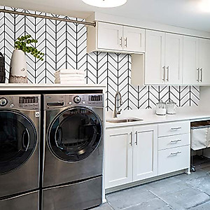 LXCREAT Removable Wallpaper Forgiving Black/White Stripes Peel and Stick Wallpaper 17.71 in X 118 in Modern Self Adhesive Vinyl for Home Renovation