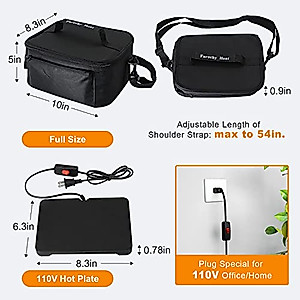 Food Warmer Lunch Box - 110V Portable Oven Lunch Box Warmer Portable Mini Microwave Personal Portable Oven Food Warming Tote Electric Lunch Box in Office Work Travel (110V)