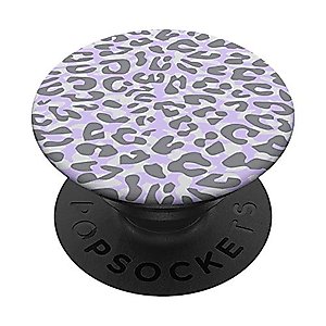 Purple Lilac Leopard Cheetah Animal Print PopSockets Swappable PopGrip