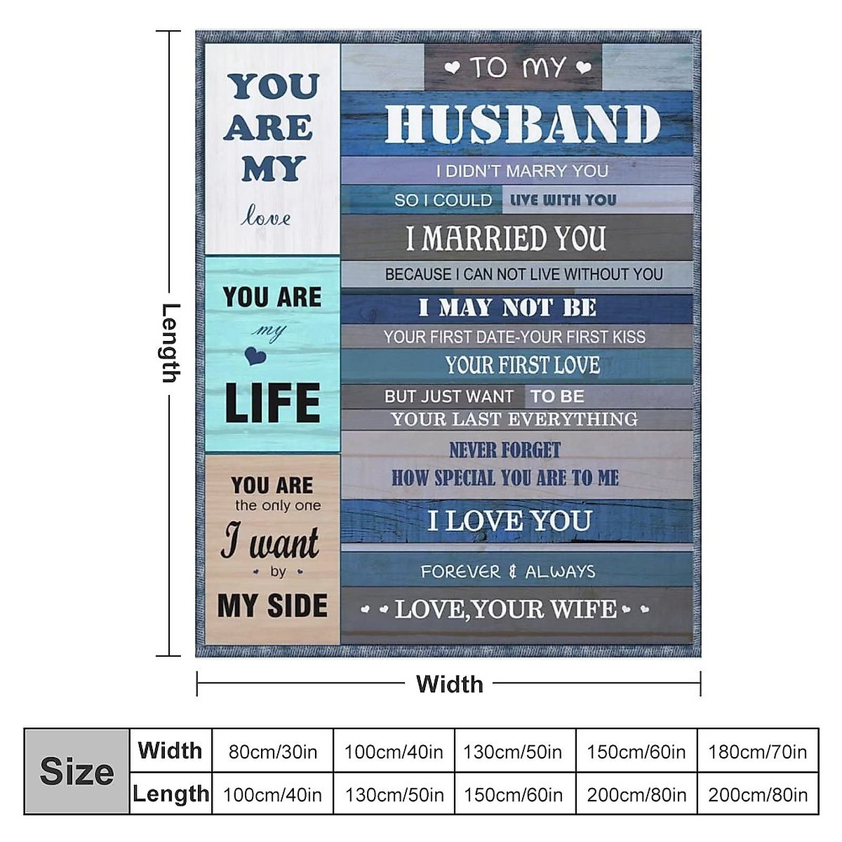 Azefun Anniversary Wedding Gifts for Couples,Romantic Gifts for Him, Soft Light Warm Fleece Blanket for Sofa Bedroom,Travel, Air Conditioner Blanket (Husband, 50 * 60 inch)