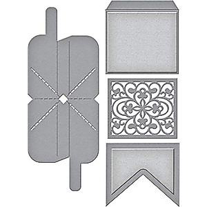 SPELLBINDERS PAPERCRAFTS, INC SHAPEABILITIES Dies BANR, 3D Interactive Pivot Banner