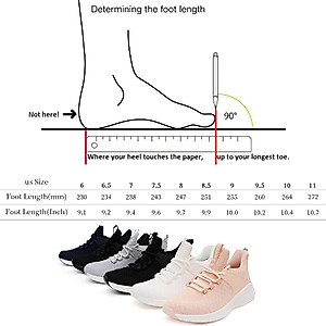 Akk Womens Running Workout Shoes - Non Slip Lightweight Gym Mesh Sneakers for Walking, Tennis, Training, Outdoor Sport White Size 7.5 US