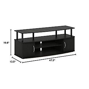 Furinno JAYA Large Entertainment Stand for TV Up to 55 Inch, Blackwood