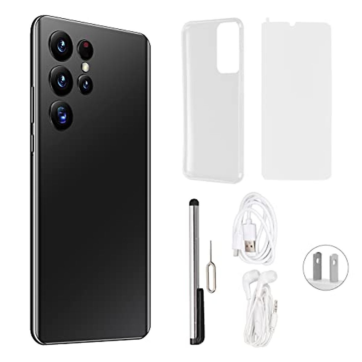 Zopsc 6.6inch Unlocked Smartphone Cellphone for Android 8.1, 480 * 1014 Pixels S22 Ultra HD Screen 2GB 16GB Dual Card Dual Standby Smartphone Black 110-240V(Black)