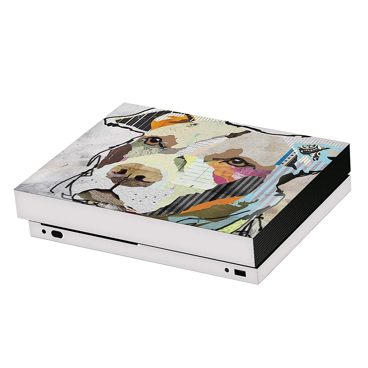 Head Case Designs Officially Licensed Michel Keck Pitbull Art Mix Matte Vinyl Sticker Gaming Skin Case Cover Compatible With Xbox One X Console