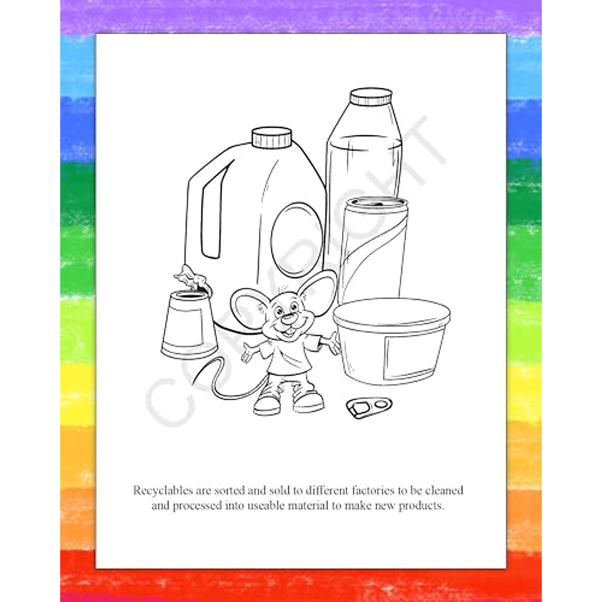 ZOCO - Learn to Recycle - Kids Educational Coloring Books (50 Bulk Pack, Without Crayons) - Earth Day, Environmental Program Handout - Recycling Activities for Kids