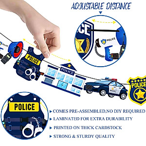 Police Birthday Party Banners 2Pcs Policeman Happy Birthday Banners Police Officer Party Hanging Decoration Police Party Banner for Cops Theme Baby Shower Supplies