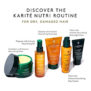 Rene Furterer KARITE NUTRI Intense Nourishing Shampoo, Very Dry Damaged Hair, Shea Oil, Shea Butter, Pump, 20.2 oz.